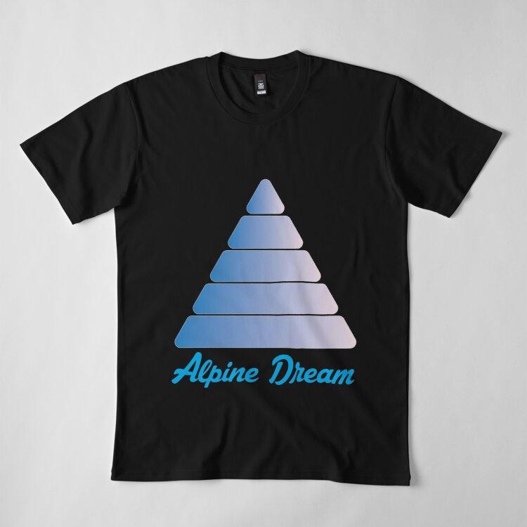 Buy Men Premium Cotton Harajuku T-Shirt Alpine Dream Print Tees Funny ...