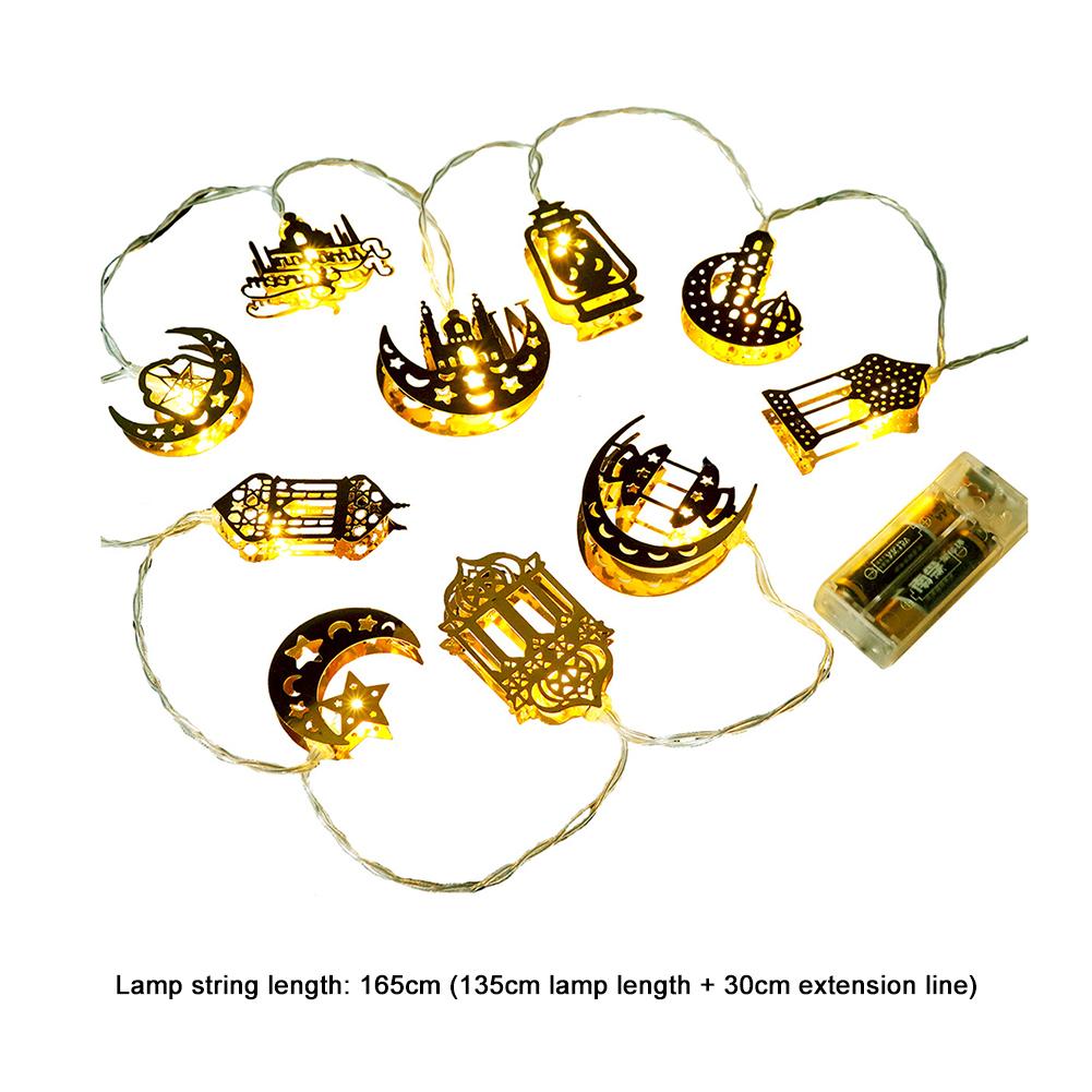 Buy Ramadan 10 LED Moon Star Light Islam Muslim Eid Mubarak String ...