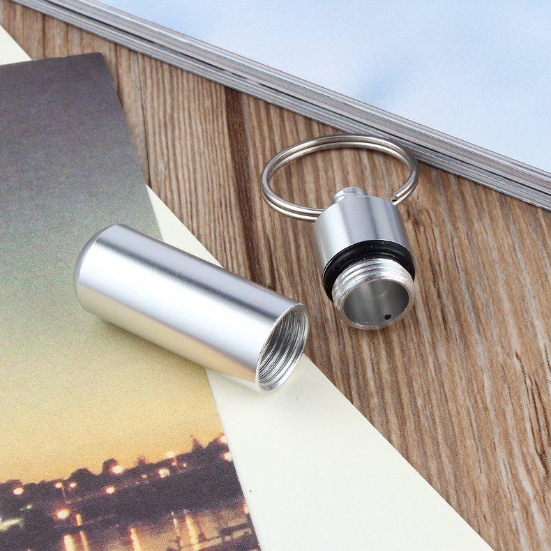 Buy IMD Waterproof Aluminum Light Silver Pill Drug Bottle Holder ...