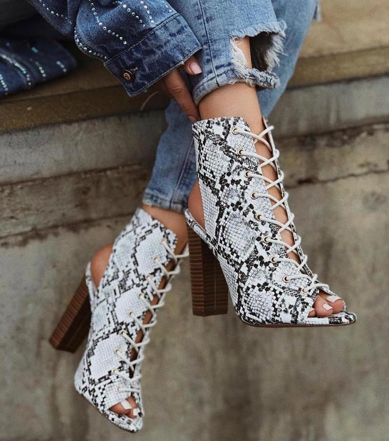 Buy Women's New Arrivals Spring High Heels Shoes Thick Women's Leather ...