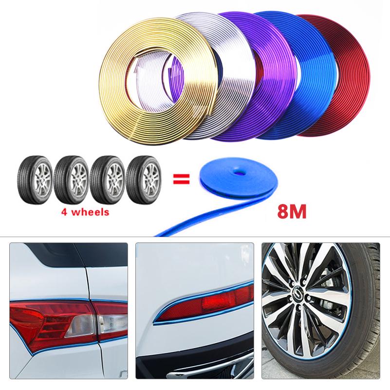 Buy Plating Colorful Car Vehicle Wheel Rims Protector Tire Guard Line ...