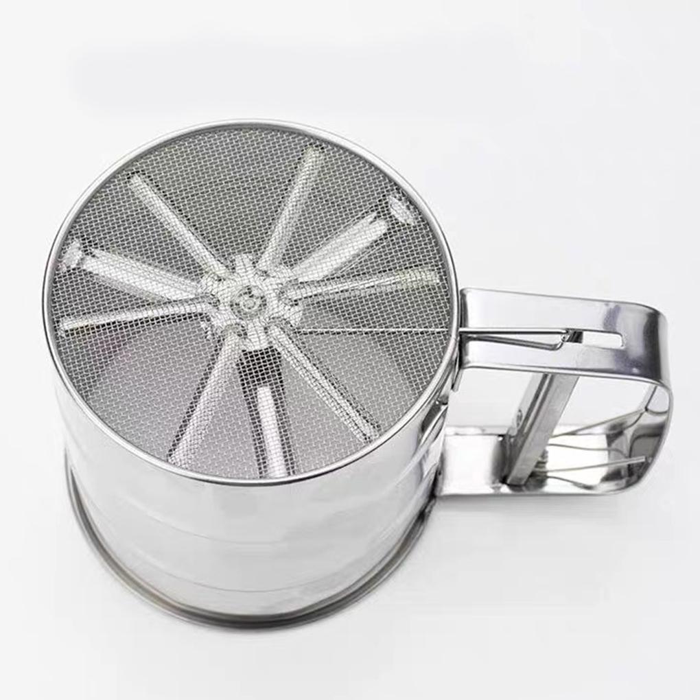 Buy Flour Shaker Handheld Sieve Cup Stainless Steel Mesh Baking Cake ...
