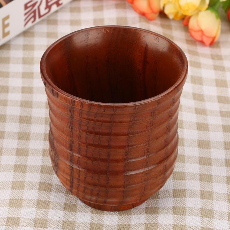Buy Classical Natural Cylindrical Shape Wood Thread Water Teacup Gift ...