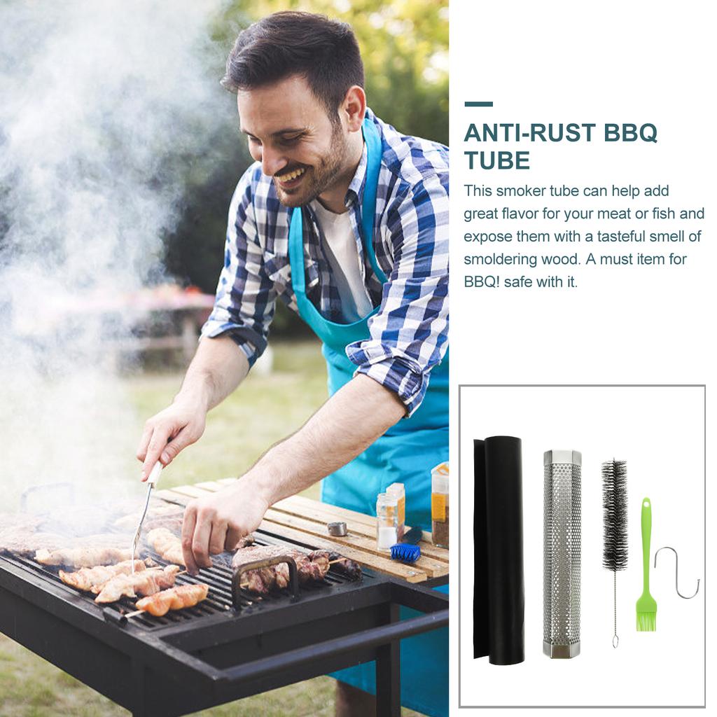 Buy Homophony1 Set Stainless Steel Anti-rust Smoker Tube BBQ Smoker ...
