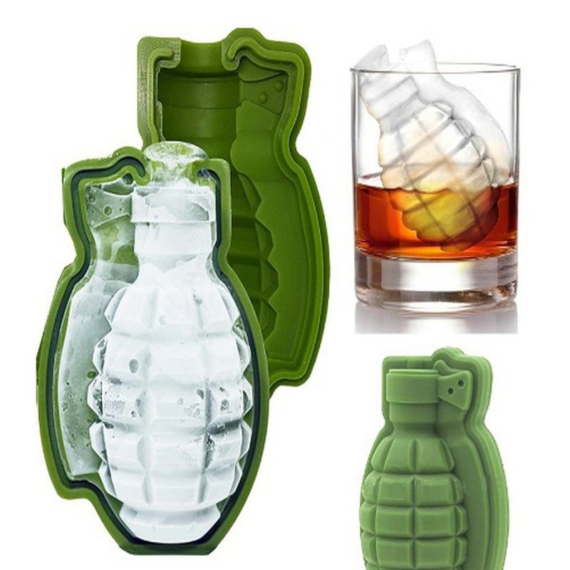 Buy Silicone Ice Mold 3D Grenade Design Ice Cube Trays Mold at ...
