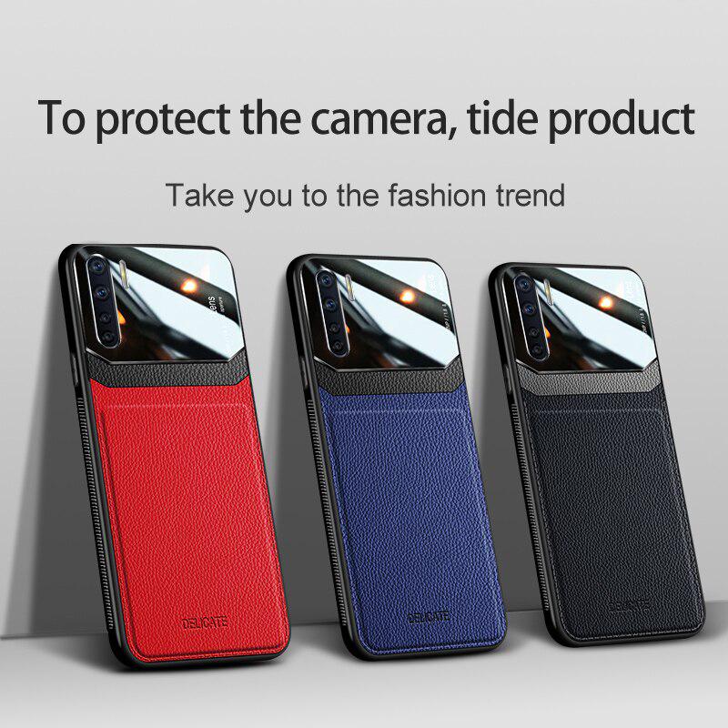 Buy KEYSION Shockproof Case for OPPO A91 A31 A8 Reno 2F Leather Mirror ...