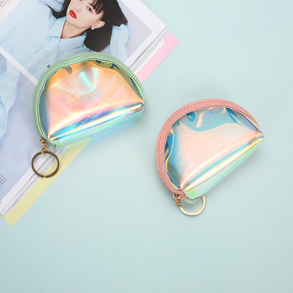 Buy Mini Jelly Purse Laser Transparent PVC Wallet Zipper Coin Pouch Key ...