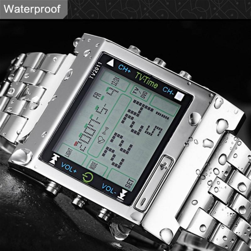 Buy Rectangle Digital Wristwatches Fitness Watch Daily Casual Stainless ...