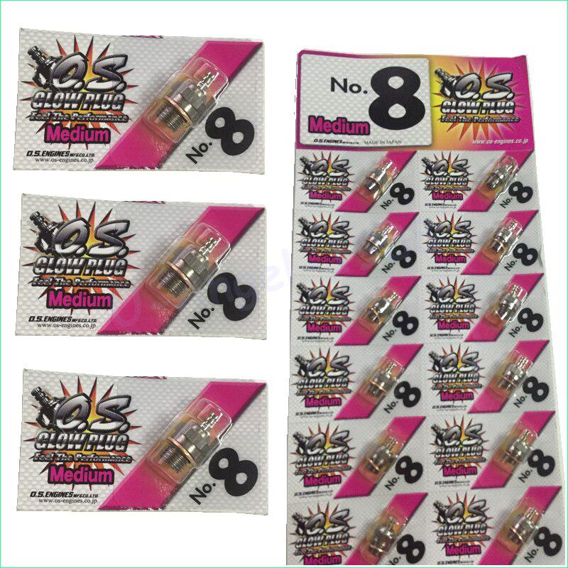 Buy 12pcs/lot Original OS NO.8 O.S. OS8 medium plug N Glow Plugs For OS Engine at affordable ...