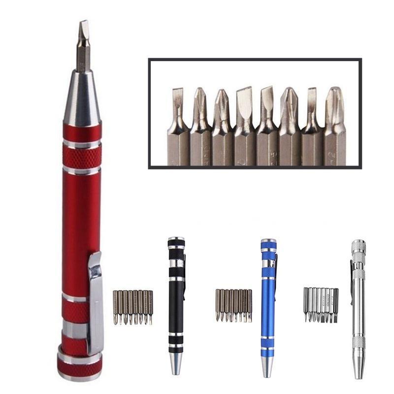 Buy Multifunction 8 In 1 Mini Aluminum Precision Pen Screw Driver ...