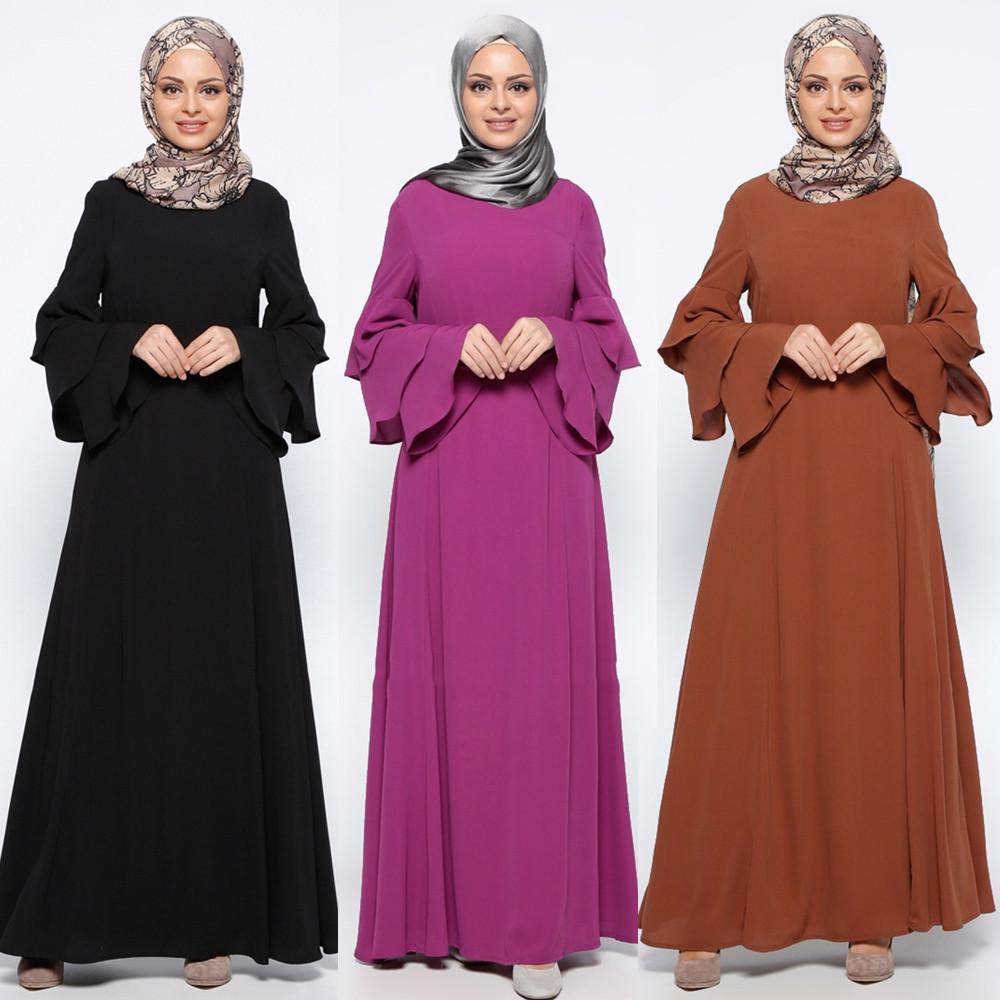 Buy Muslim Women Islamic Loose Plus Size Middle East Long Dress at ...