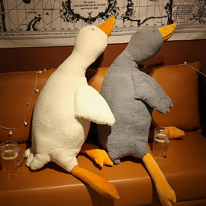 1pc 120cm Kawaii Plush White Grey Goose Toys Stuffed Soft Comfortable ...