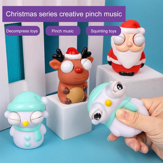 Buy Soft Plastic Eye Popping Toy Santa Claus Cute Decompression ...