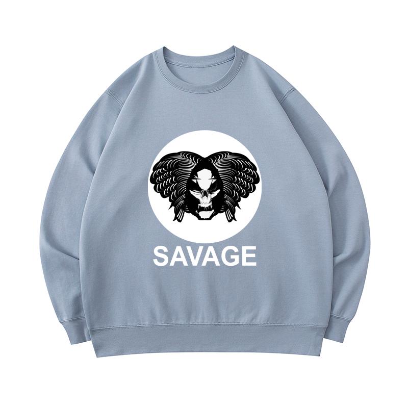 Men's 300 GSM 100% Cotton Sweatshirt Savage Print Street Fashion ...