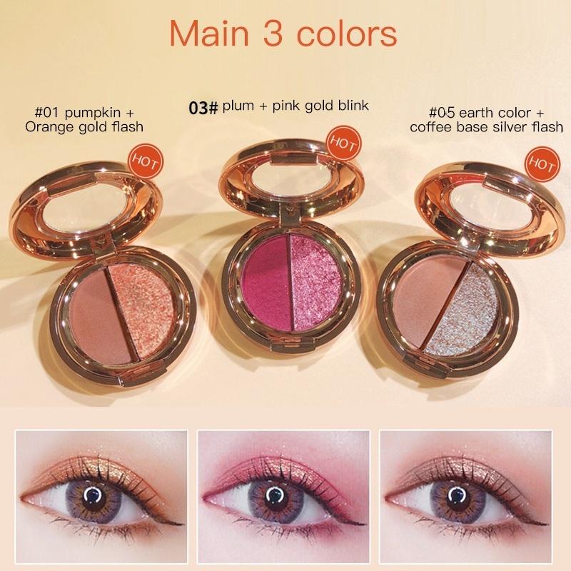 Kaufe Two-tone eyeshadow/pumpkin earth color matte matte pearlescent ...