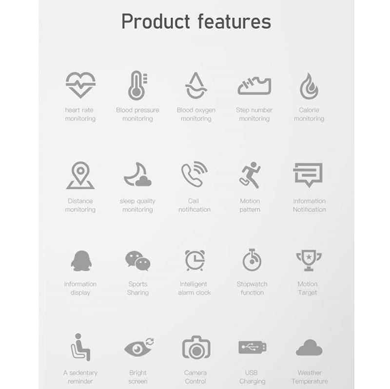 Buy C5S Smart Bracelet Waterproof Sports Smart Watch Pedometer Fitness ...