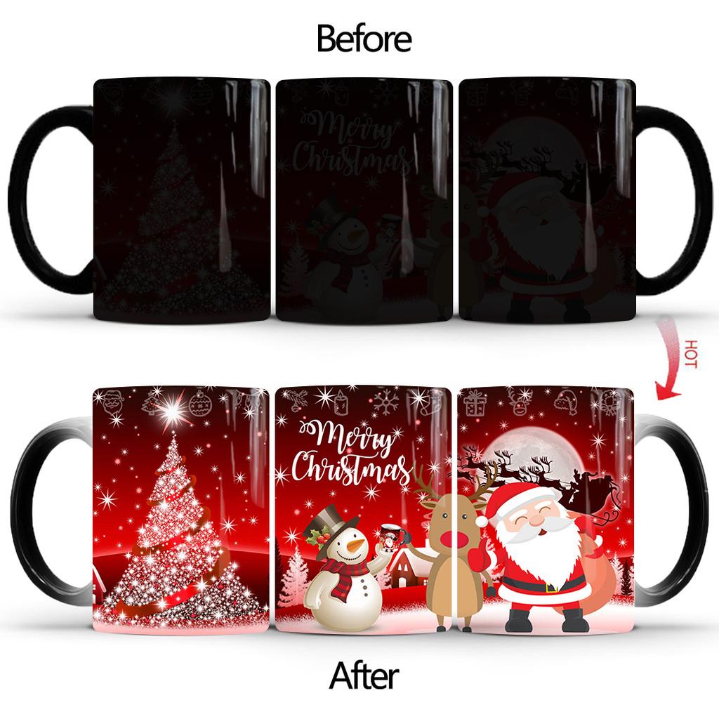 Buy New Christmas Color Changing Mug Creative Ceramic Thermal Magic ...