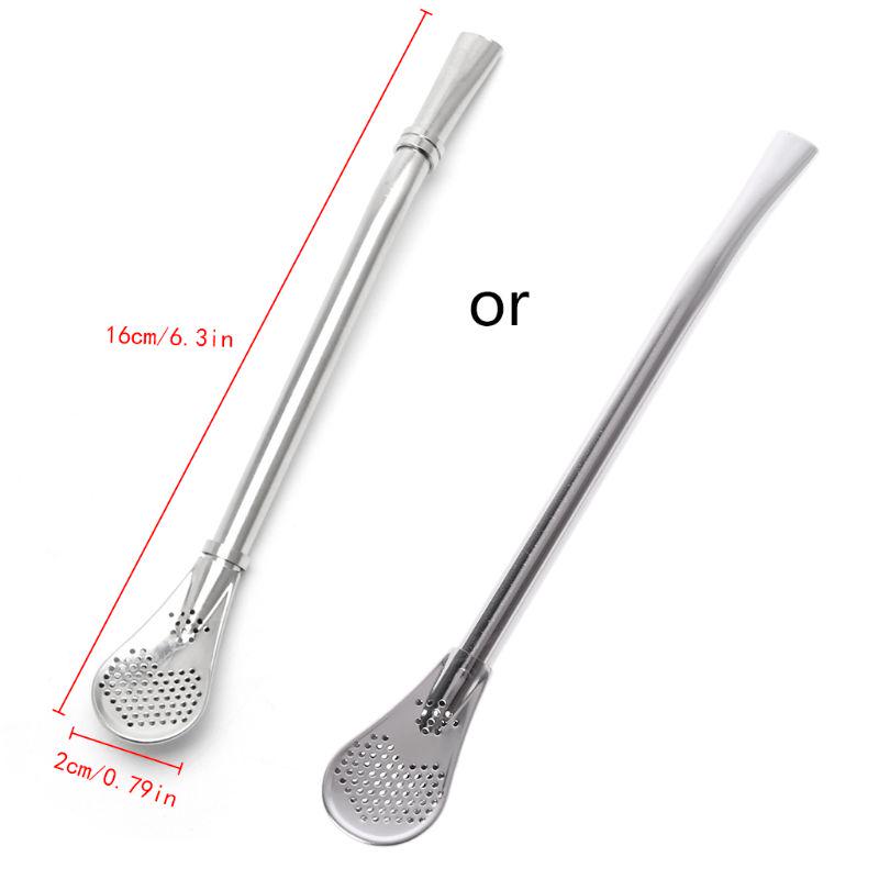 Yerba Mate Metal Stainless Steel Straw Spoon Bombilla Tea Strainer ...