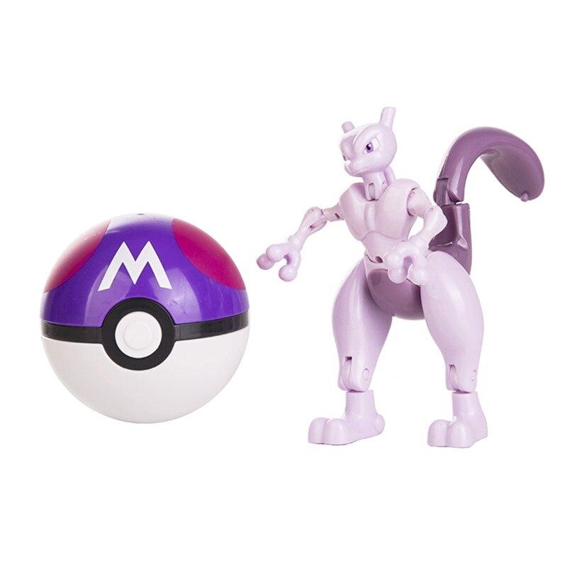 Buy Pokemon Deformation Toys Anime Figure Pikachu Charizard Mewtwo ...
