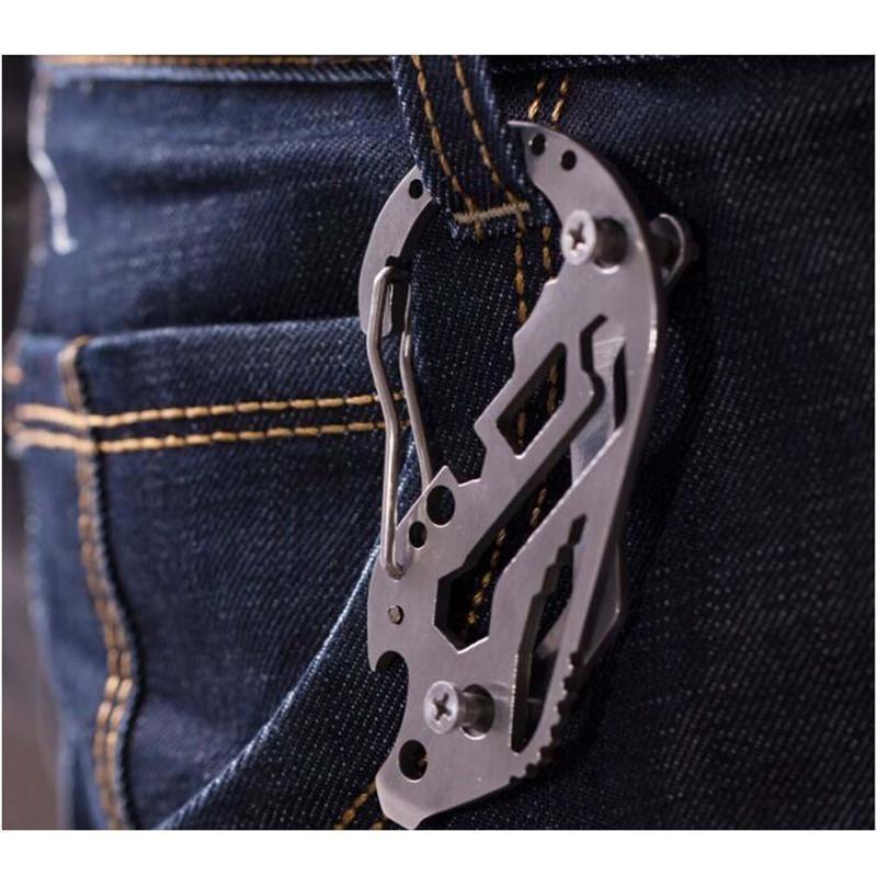 Buy EDC Multi-function Key Holder Screwdriver Wrench Carabiner Outdoor ...