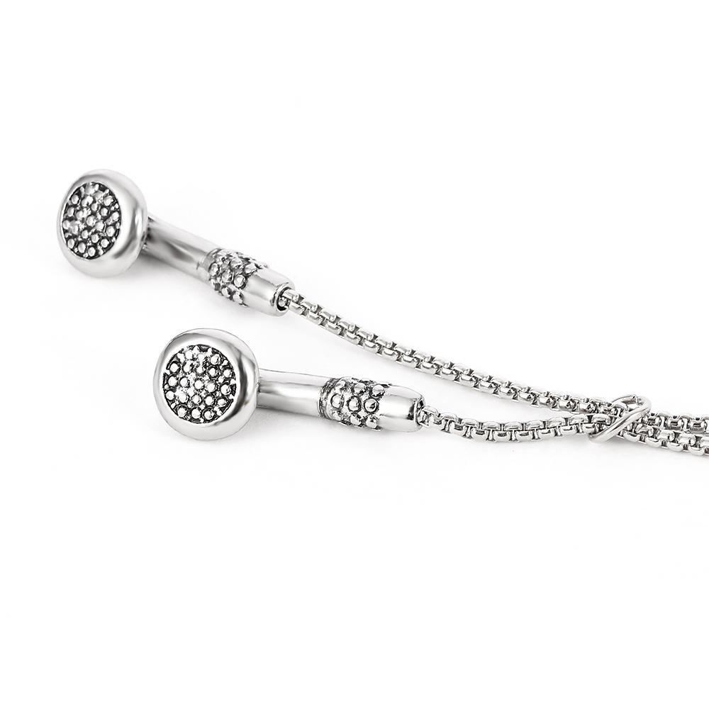 Buy Men Rock Music Headphone Headset Link Chain Necklace Charm Hip Hop ...