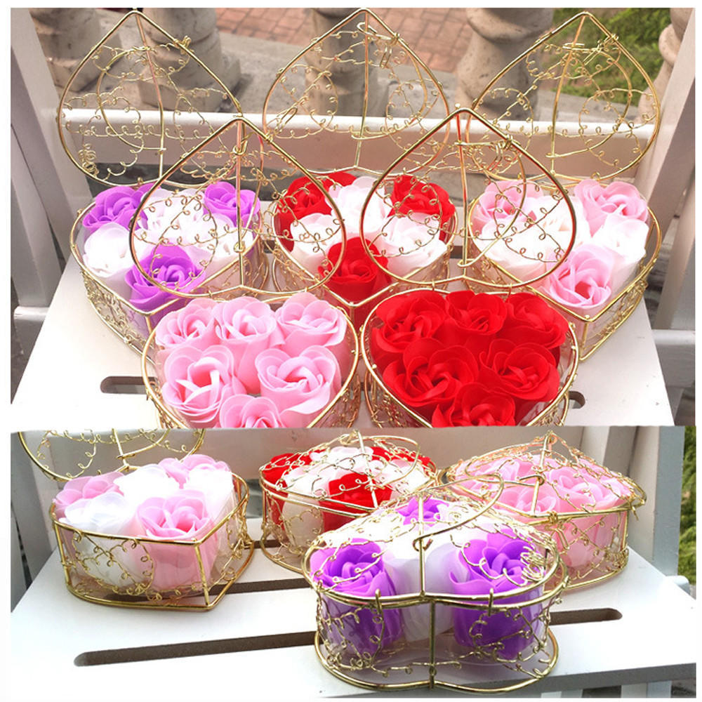 Buy Random Heart Scented Bath Body Petal Rose Flower Soap Wedding ...