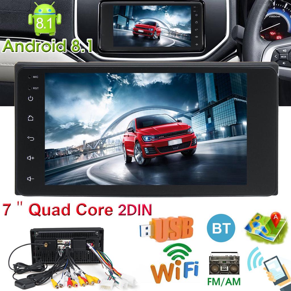 Buy 7inch Android 8.1 Quad Core CPU 16GB ROM Car Stereo Radio GPS Wifi ...