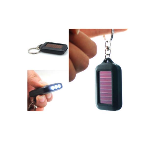 Buy Mini Portable Solar Power ZO Black 3LED Light Keychain Torch ...