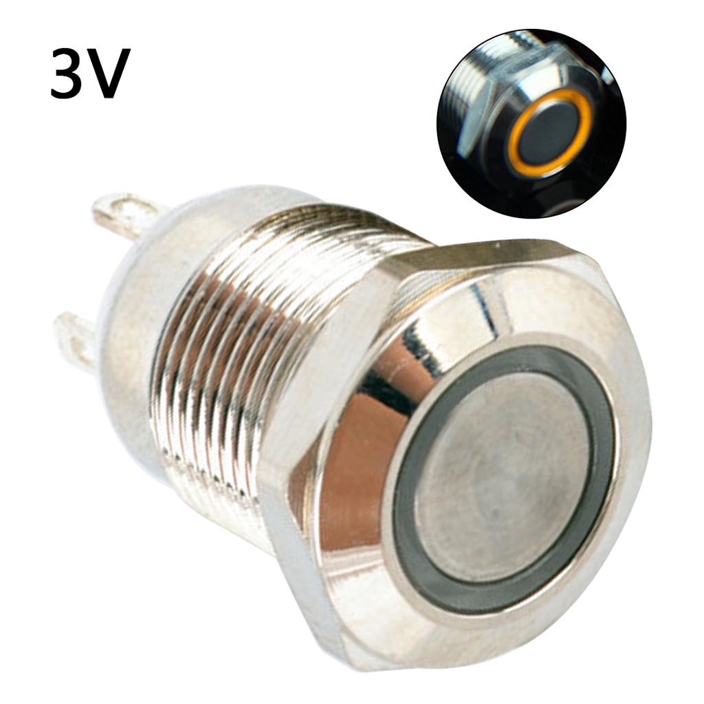 LED Bulb Night Light Push Button Switch 12mm Momentary Self-Locking ...