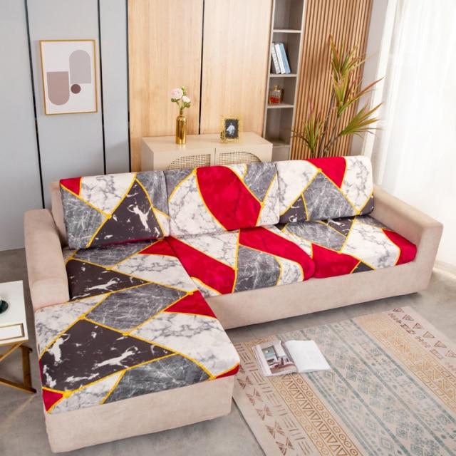 Cheap Geometric Print Funiture Protector Geometric Sofa Cover Corner ...