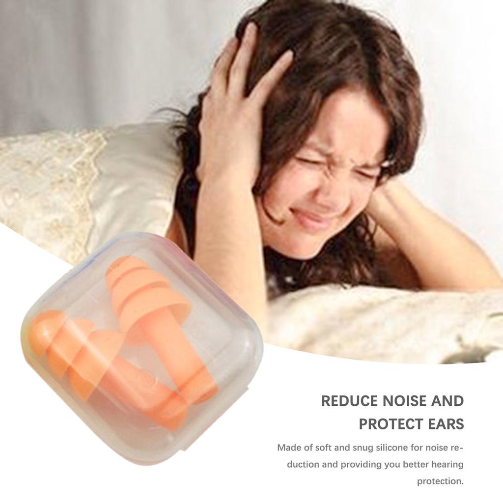 Buy Soft Silicone Ear Plugs Sound Insulation Anti-noise Earplugs with ...