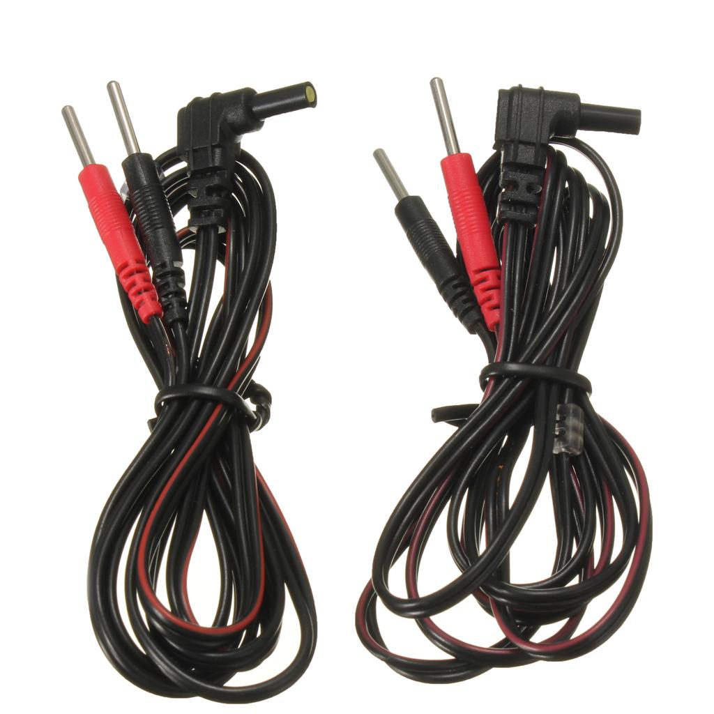 2x Standard Electrode Lead Wires Standard Pin Connection For Tens / Ems ...