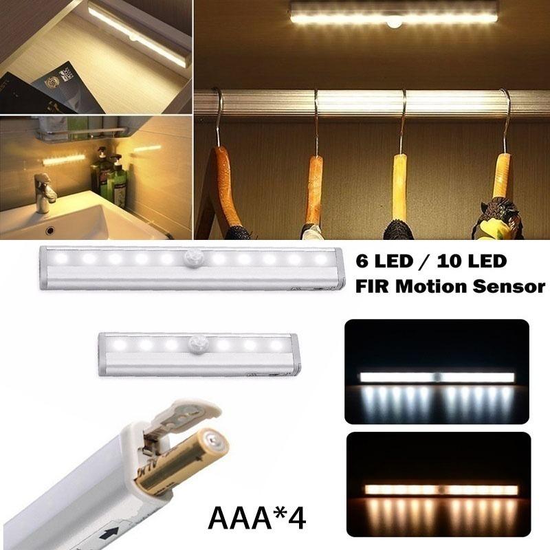 Buy 6/10 LED Human Body Infrared Sensor Light Cabinet Light Corridor ...