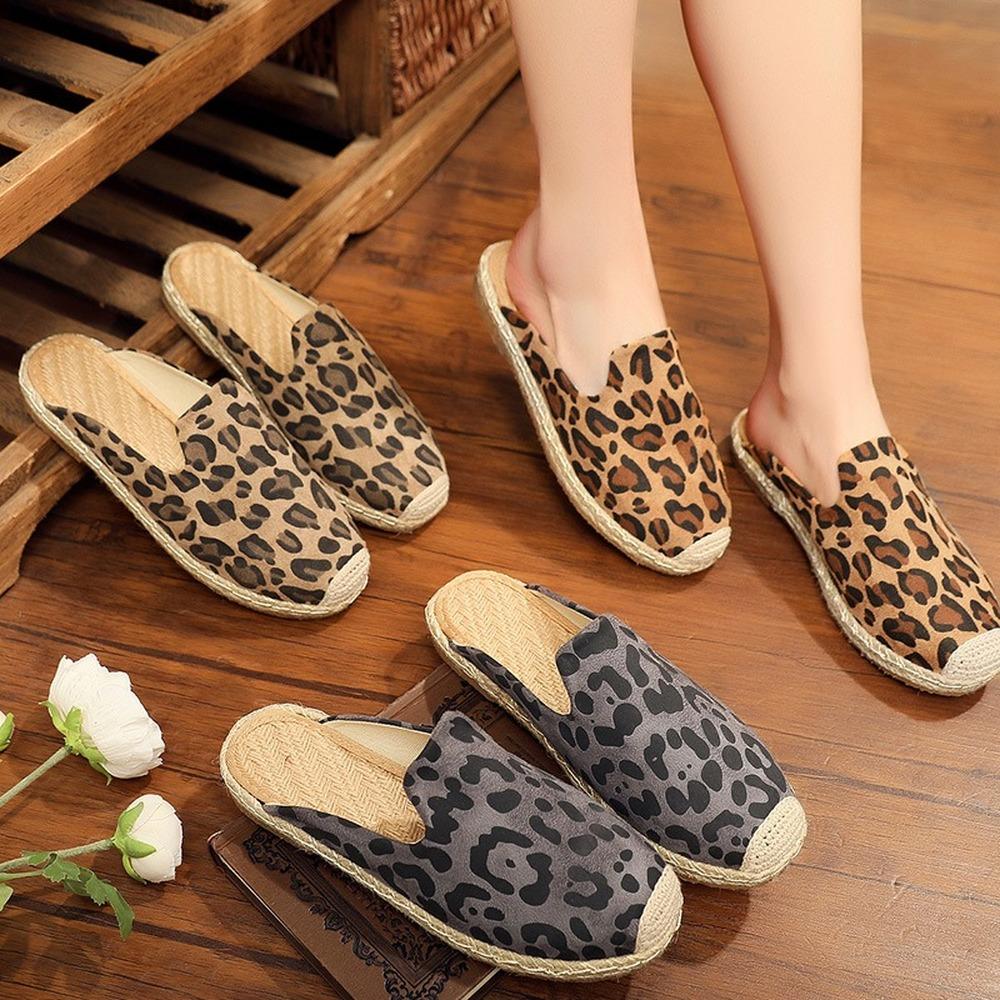 Buy Sexy Fashionable Comfortable Leopard Print Cloth Shoe Hemp Rope ...