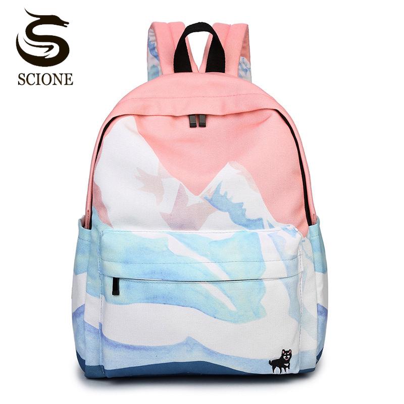 Buy SCIONE Fashion Printing Canvas Softback Outdoor Sport Bag for Women ...