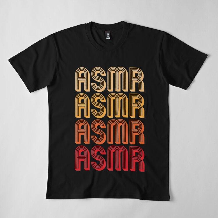 Buy Men Premium Cotton Harajuku T-Shirt ASMR Print Tees Funny Style ...