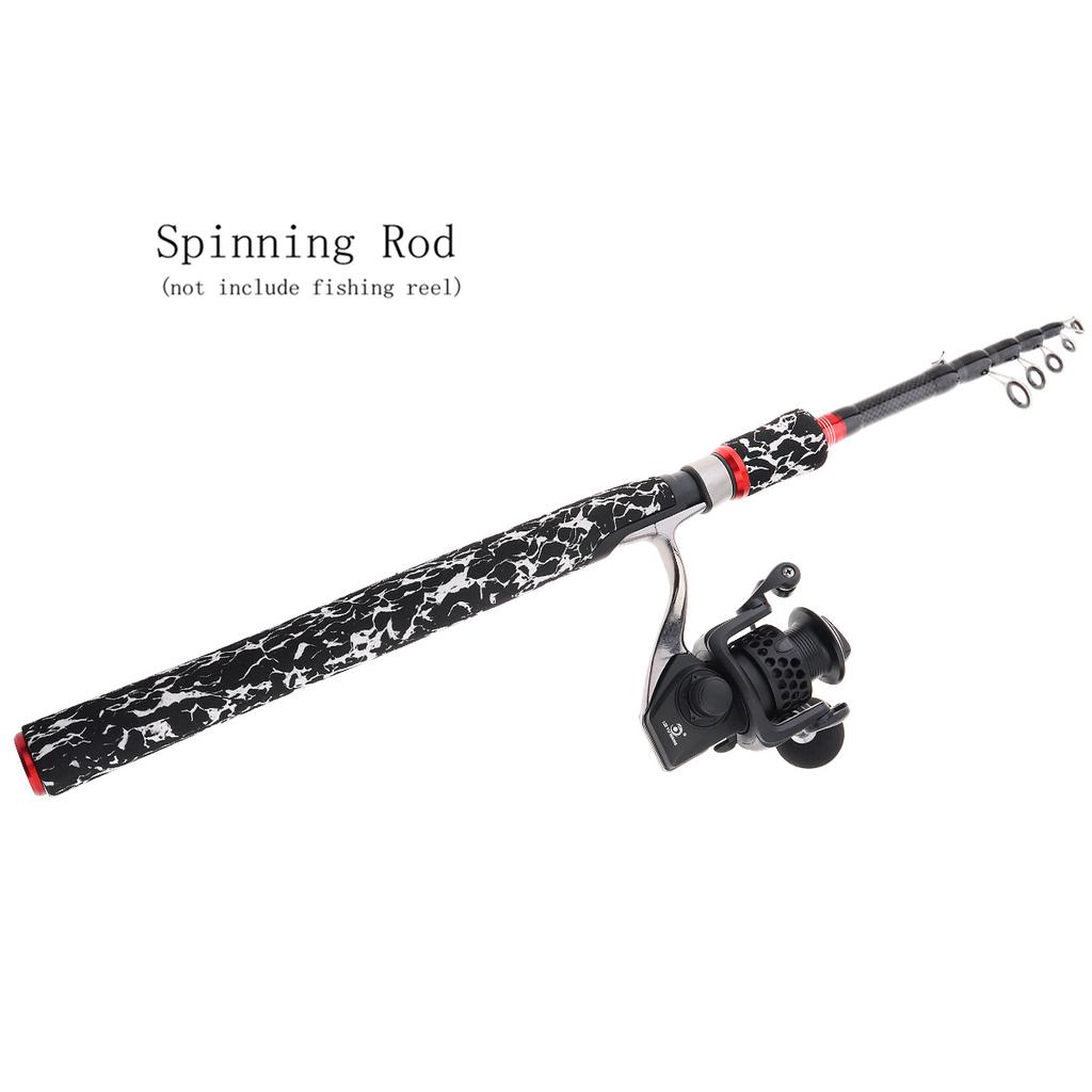 Buy 2.4m Camouflage 6 Section Carbon Fiber Lure Fishing Rod Ultra Light ...