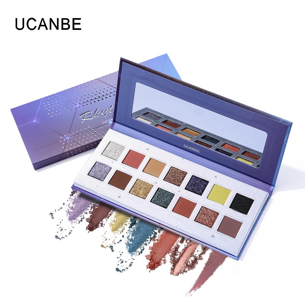 Buy UCANBE 14 Colors Rhythm Eyeshadow Palette Shimmer Matte Nude Long ...