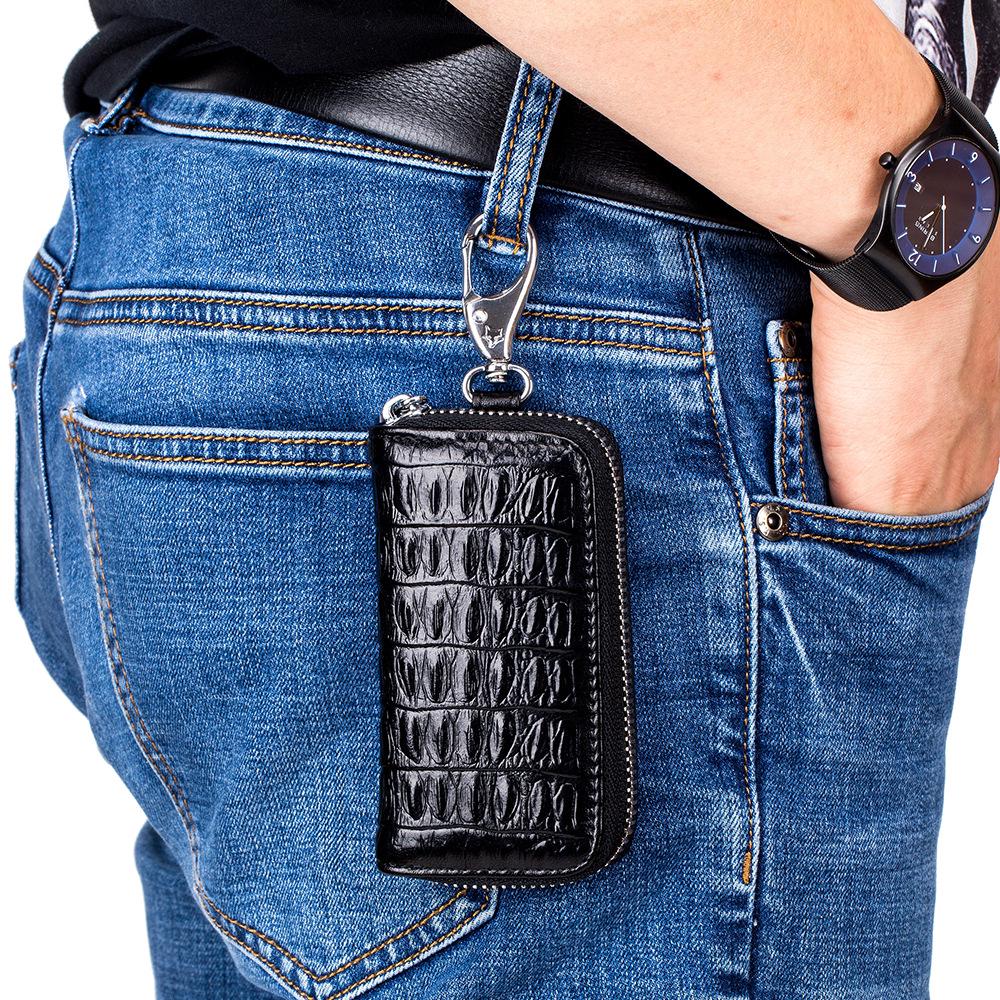 Buy Car Key Bag Men's Leather Lovers Personality Universal Zipper Key ...