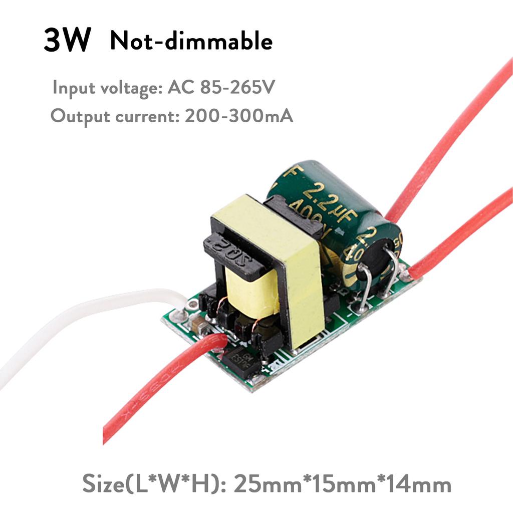 Buy Ranpo DC 9-12V Dimmable LED Chip Driver Power Supply Transformer 3W ...