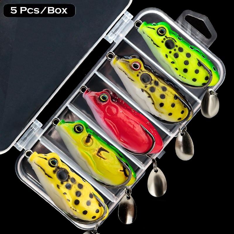 Buy 5Pcs/Box Frog Fishing Lure Spinner Bait Spoon Lure at affordable ...
