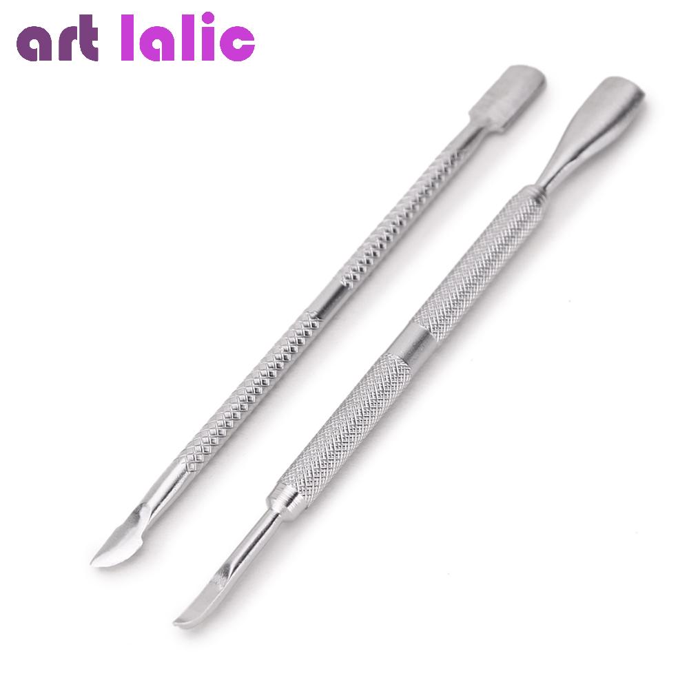 Buy Stainless Steel Nail Art Cuticle Remover Tool Spoon Pusher Trimmer ...