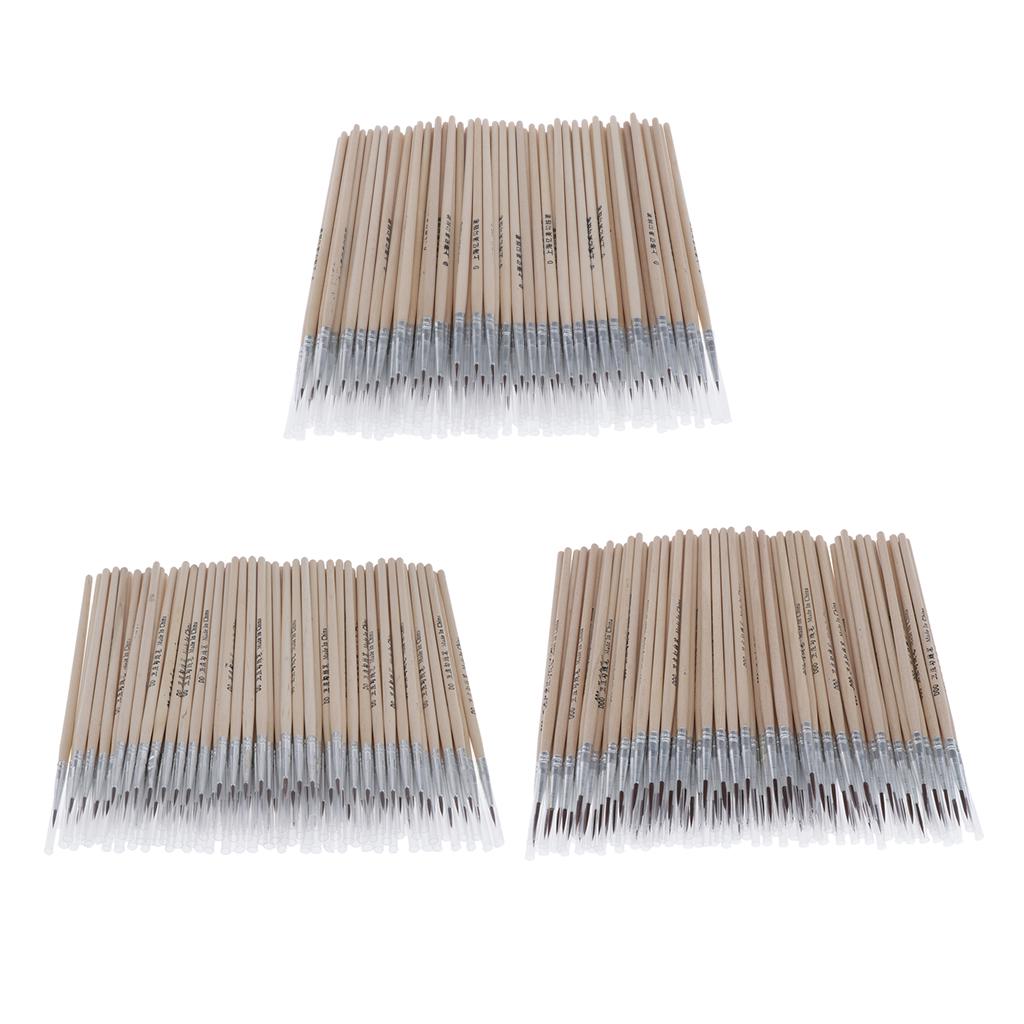 Buy 100x Pointed Tip Brushes Nail Art Watercolor Acrylic Painting Brush ...