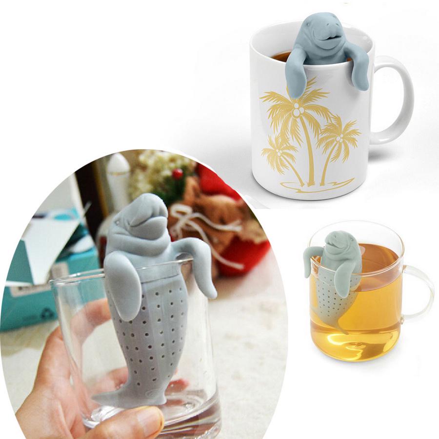 Buy Manatee Infuser Teapot Silicone Soft Loose Cute Coffee Tea Leaf ...