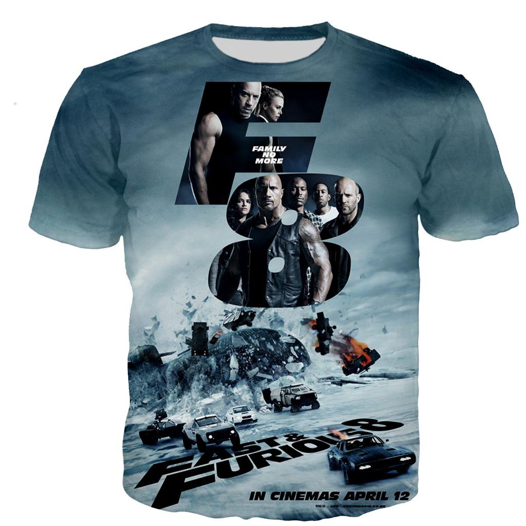 Kaufe Männer 3D-gedruckte T-Shirts Fast & the Furious Summer Casual Harajuku Stil Streetwear ...