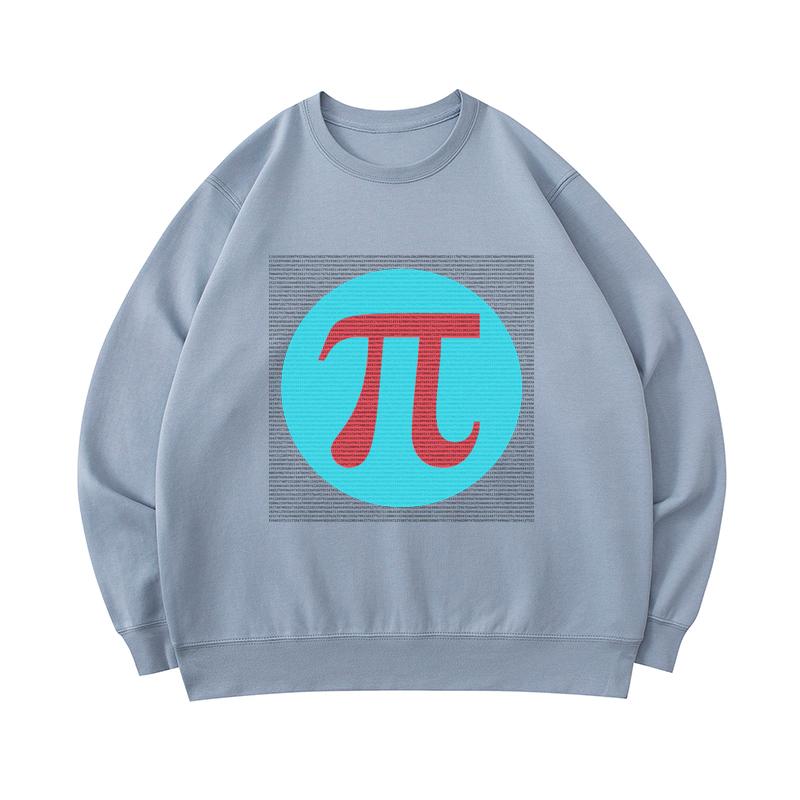 Buy Men's 300 GSM 100% Cotton Sweatshirt First 10 000 Digits Of Pi ...