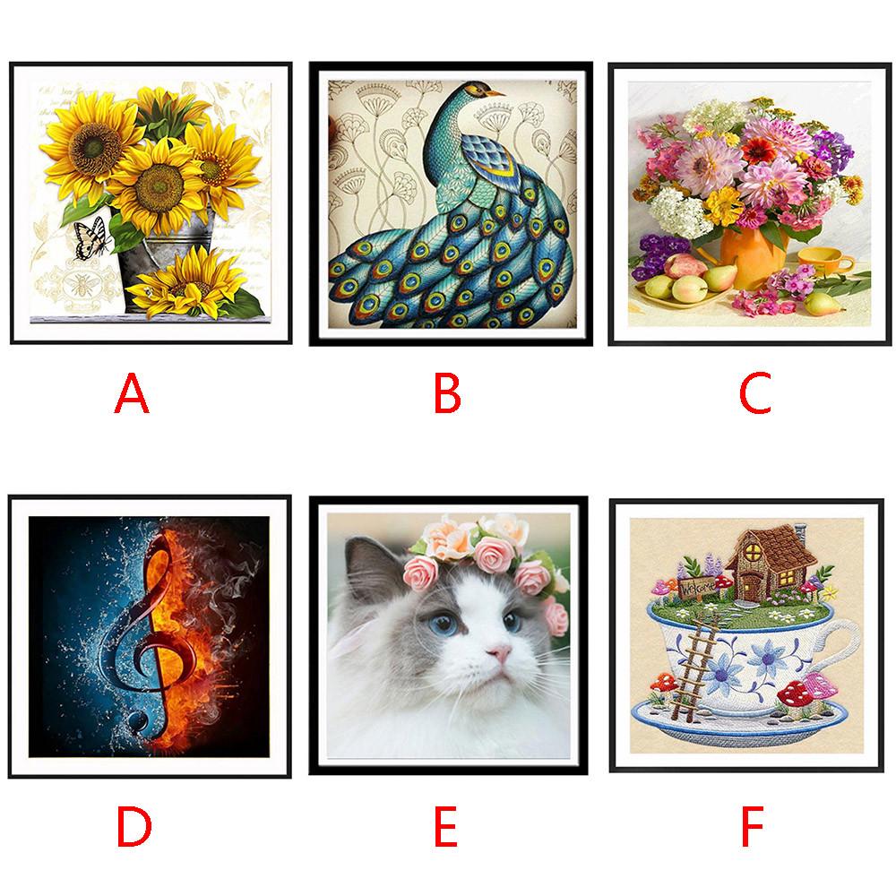 5D Embroidery Paintings Rhinestone Pasted DIY Diamond Painting Cross ...