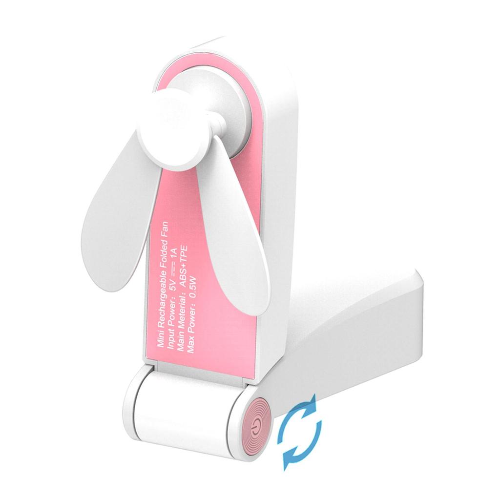 Buy Mini Pocket Fan Handheld Portable Folding USB Rechargeable Fans ...