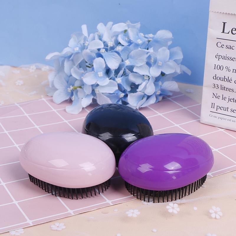 Portable And Practical Egg Design Magic Hair Brush Round Plastic Scalp ...