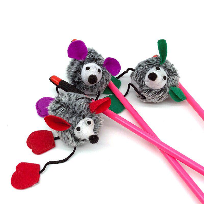 Buy 1PC Mouse Teaser Toys Kitten Funny Telescopic Cat Stick Cat Wand ...